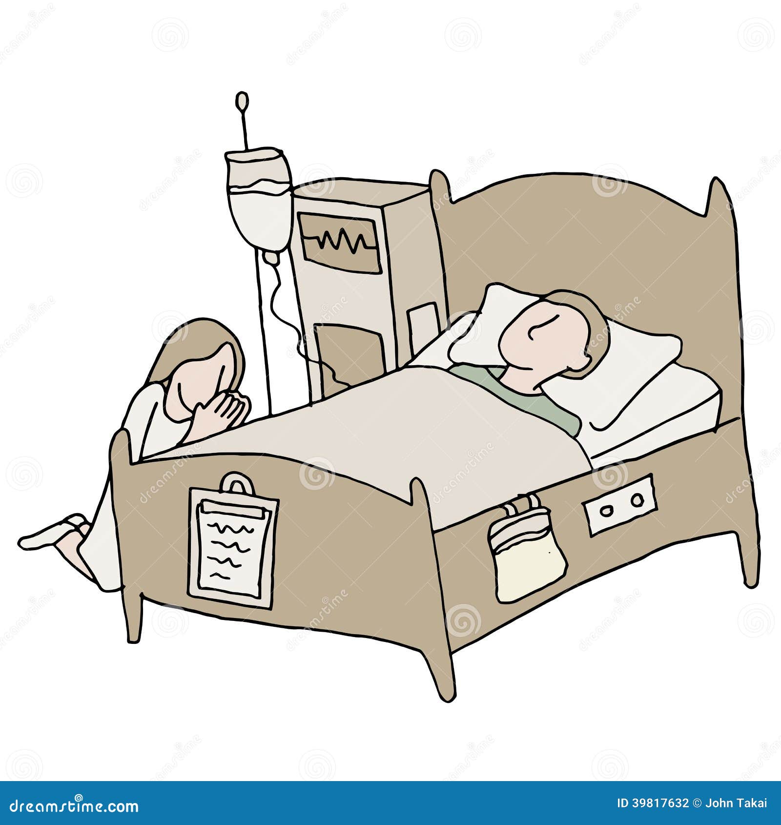 Patient en critique malade illustration de vecteur. Illustration du ...