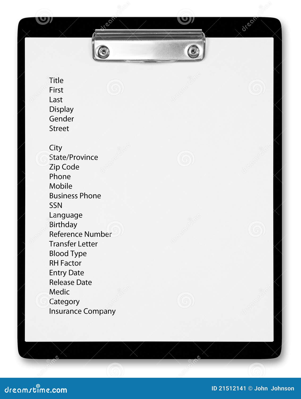 Patient File stock image. Image of insurance, document - 21512141