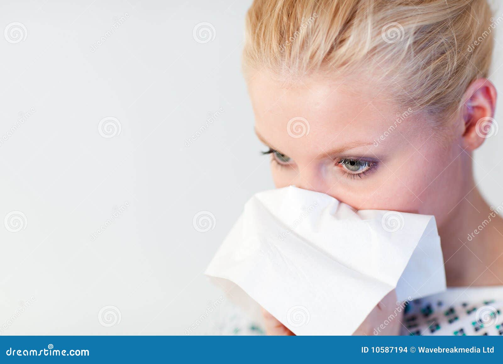 Patient with the flu stock photo. Image of paper, pretty - 10587194