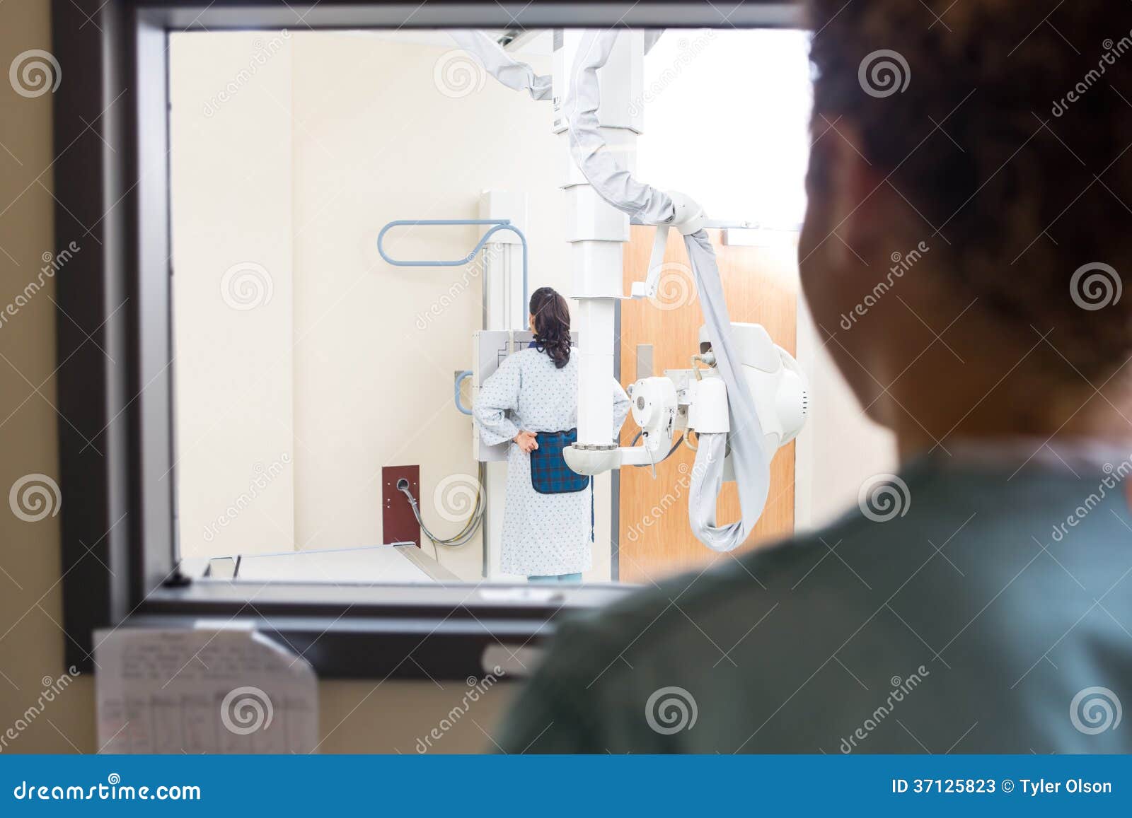 Patient Getting Chest Xray stock image. Image of modern - 37125823