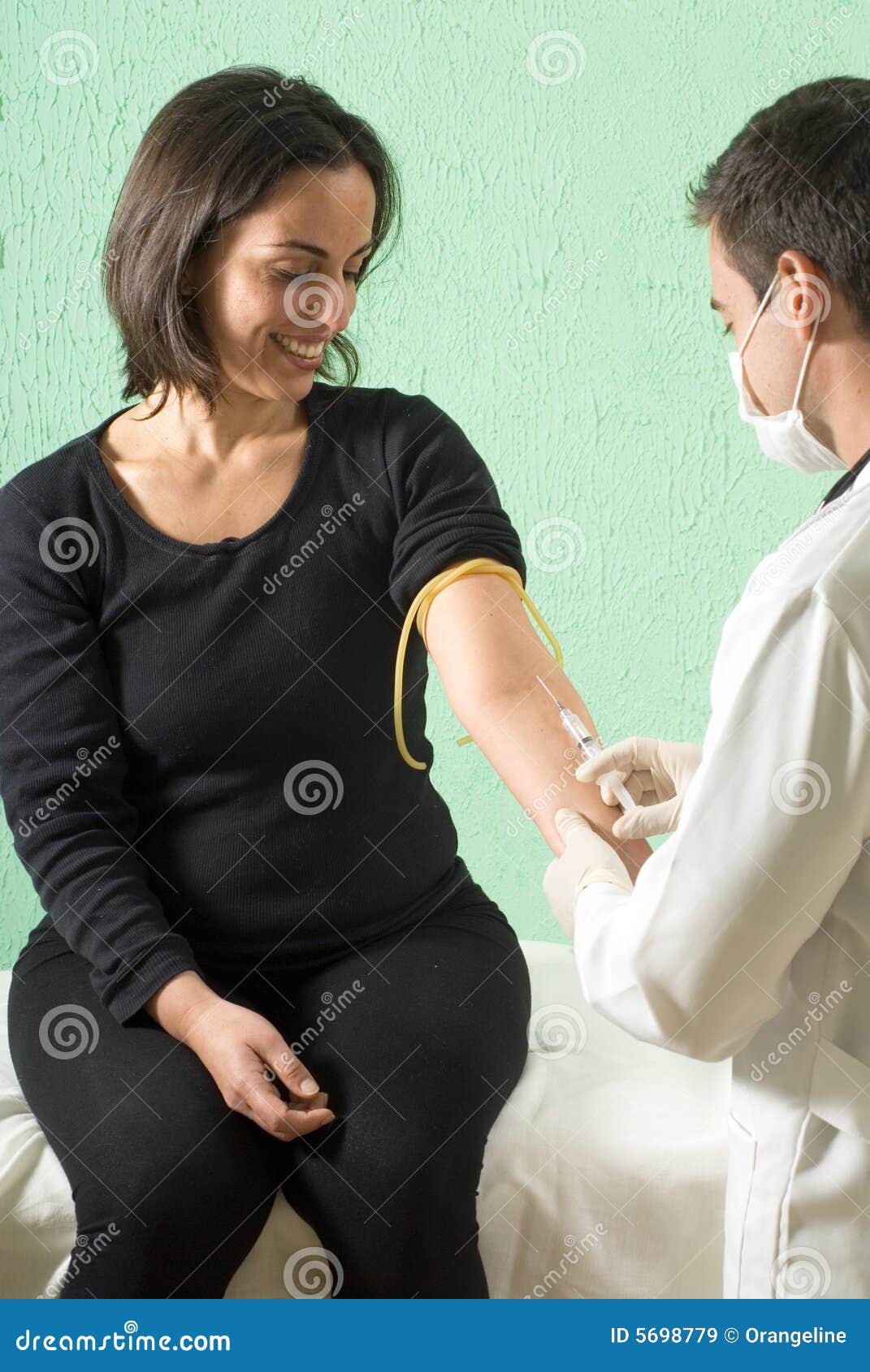 Patient Getting an Injection - Vertical Stock Image - Image of smile ...