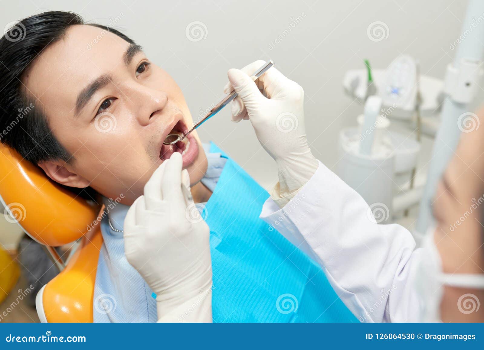 Teeth examination stock photo. Image of patient, orthodontist - 126064530