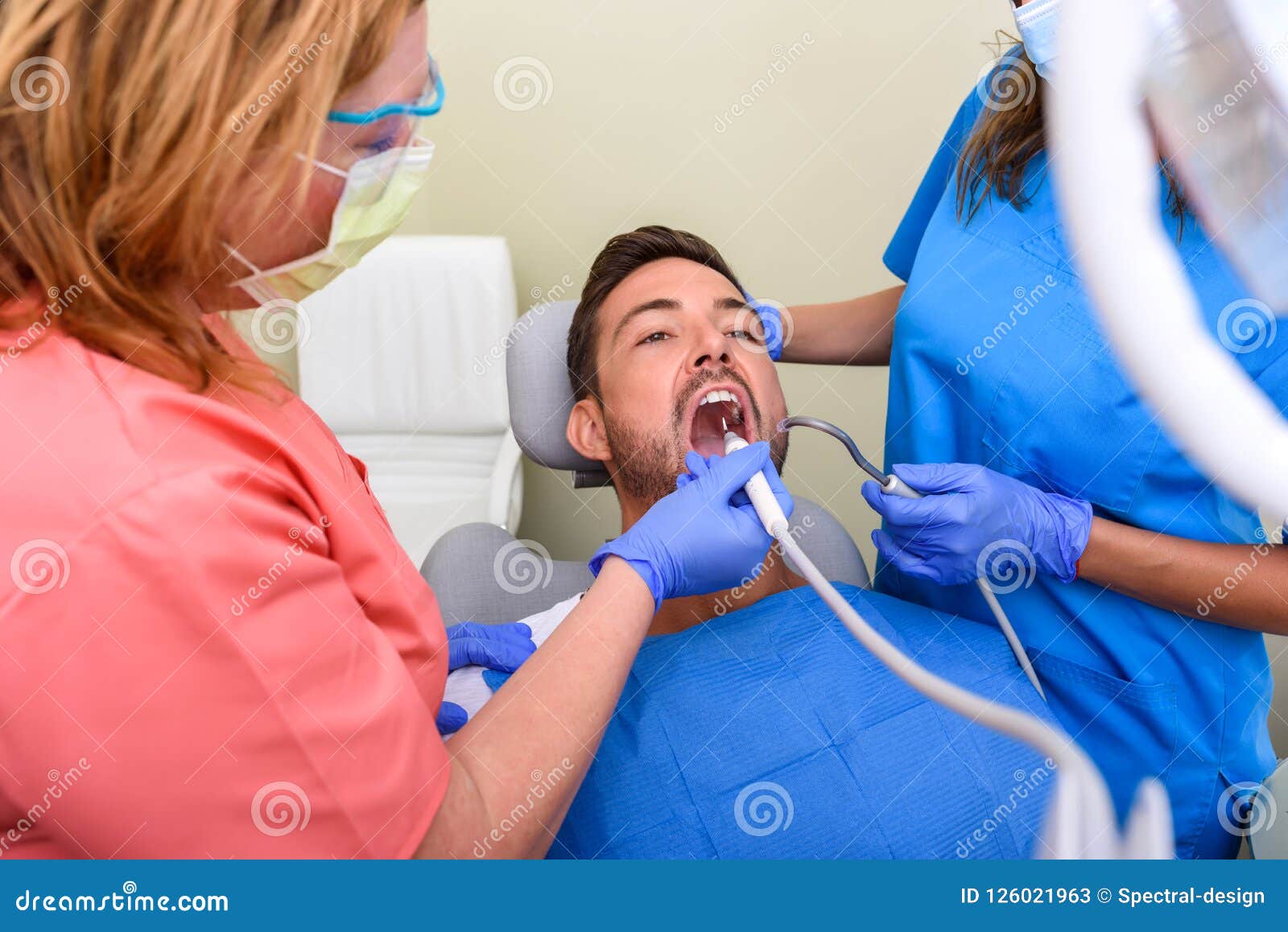 A Patient Getting Treatment in a Dental Studio Stock Image - Image of ...
