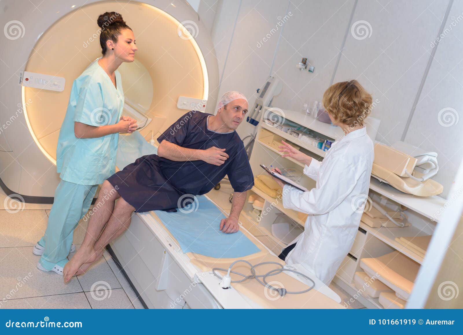 Patient Getting Up after Mri Examination Stock Image - Image of ...