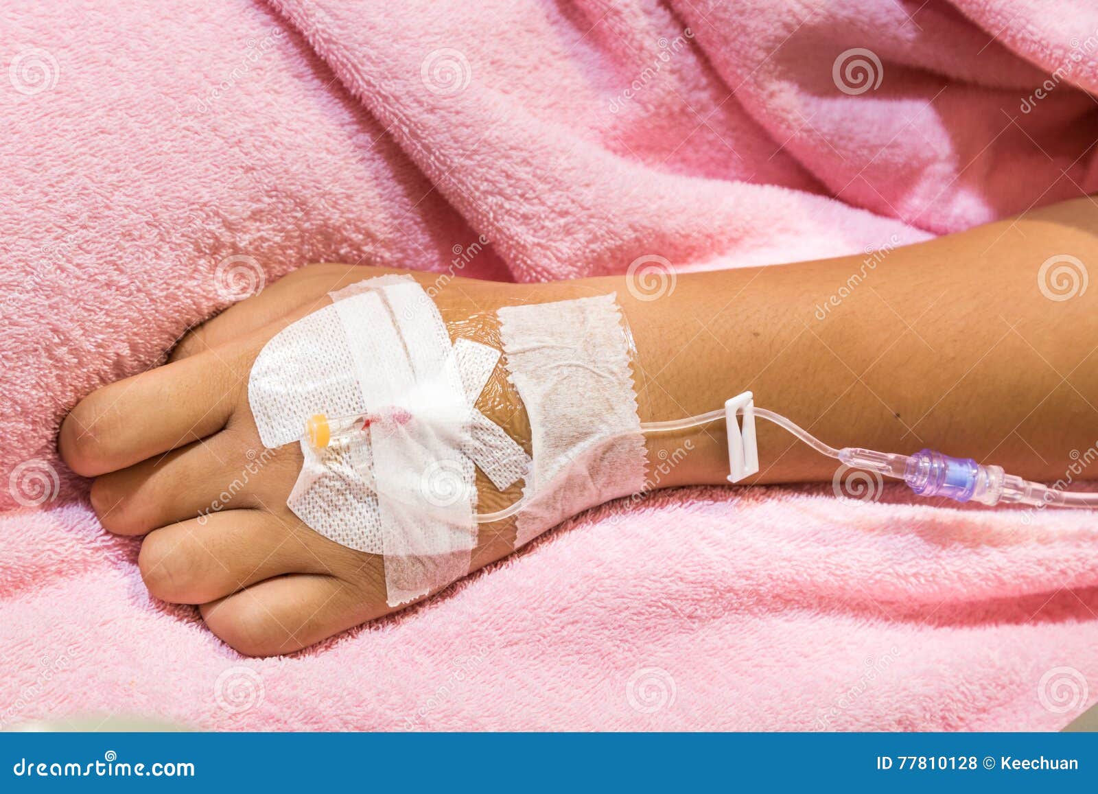 Patient Hand in Hospital with Saline Intravenous Iv Stock Photo - Image ...
