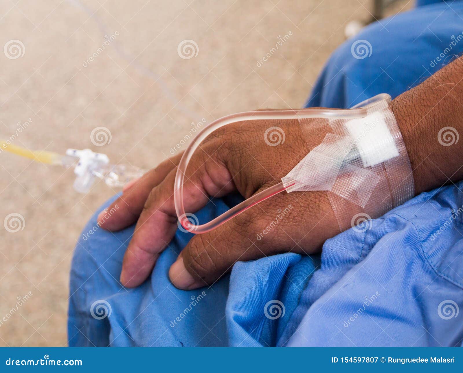 Patient Hand with IV Solution Stock Image - Image of emergency ...