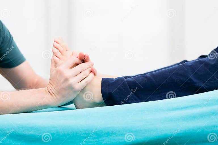 Patient Having Foot Massage At Physio Stock Image Image Of Massage