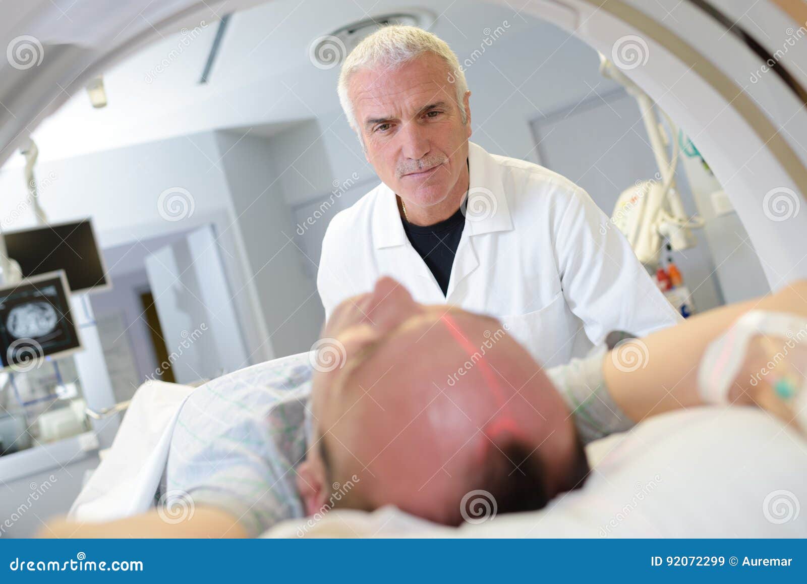 Patient Having Scanner at Hospital Stock Image - Image of medicine ...