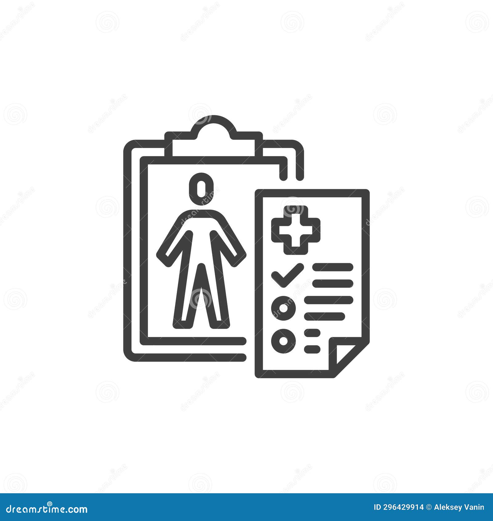 Patient Health Checkup Line Icon Stock Illustration Illustration Of