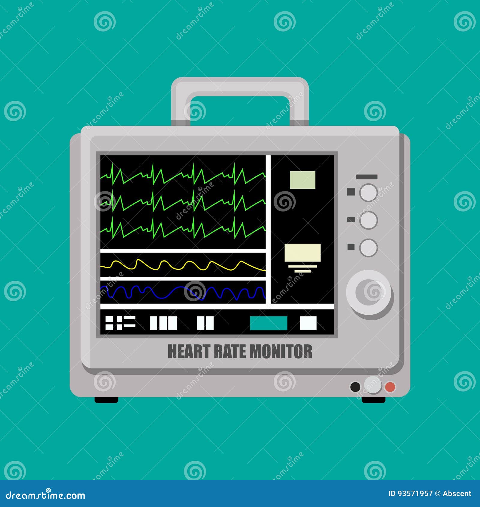 Patient Heart Rate Monitor. Stock Vector - Illustration of interface ... Patient Heart Rate Monitor. Stock Vector - Illustration of interface ...
