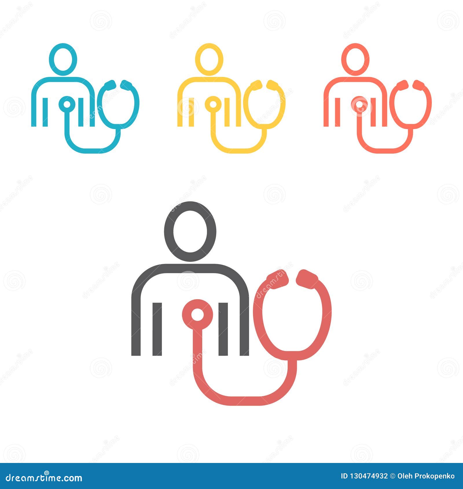 Patient Heart Test Line Icon. Vector Sign for Web Graphics. Stock ...