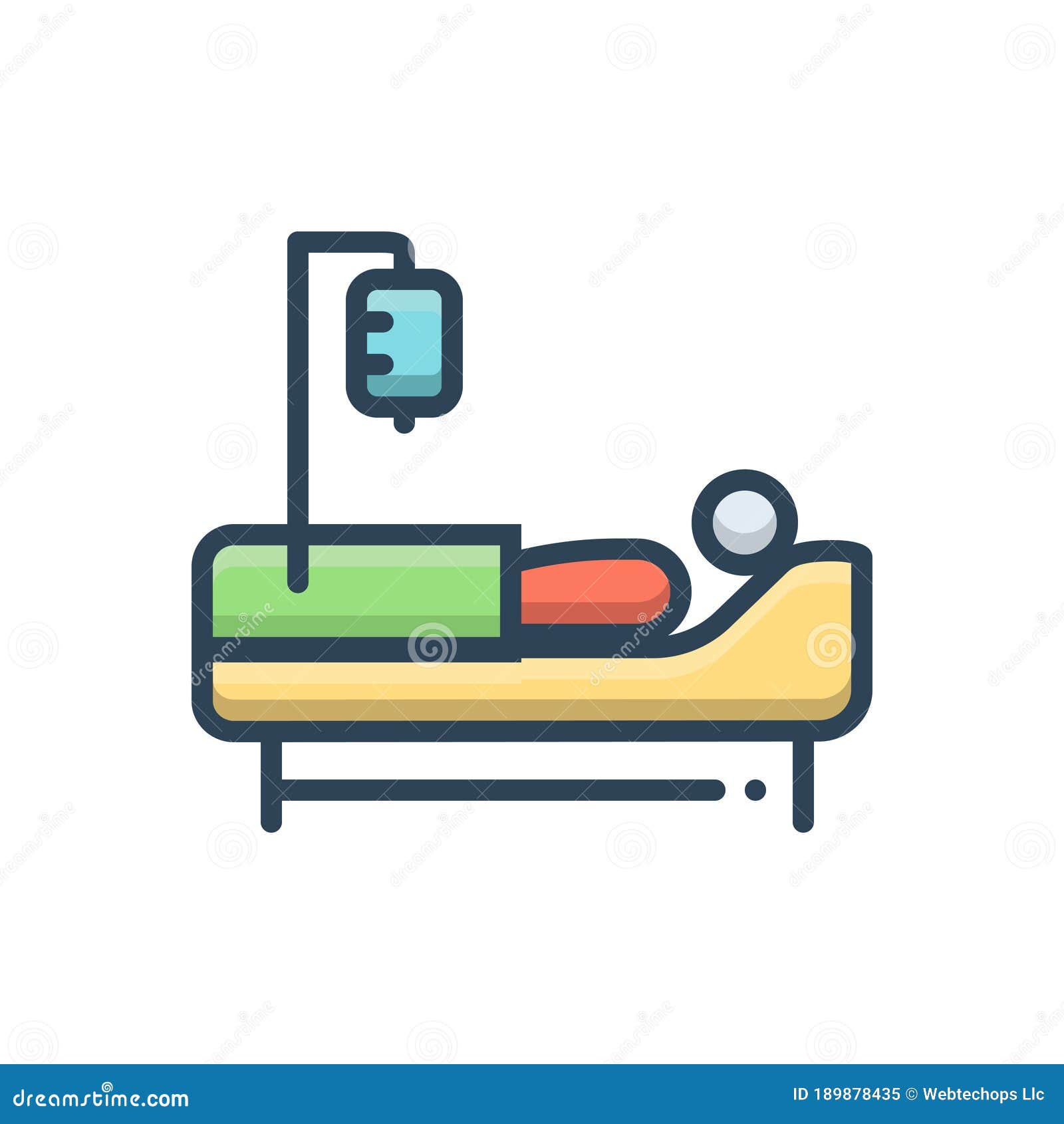 Color Illustration Icon for Patient, Injured and Treatment Stock ...