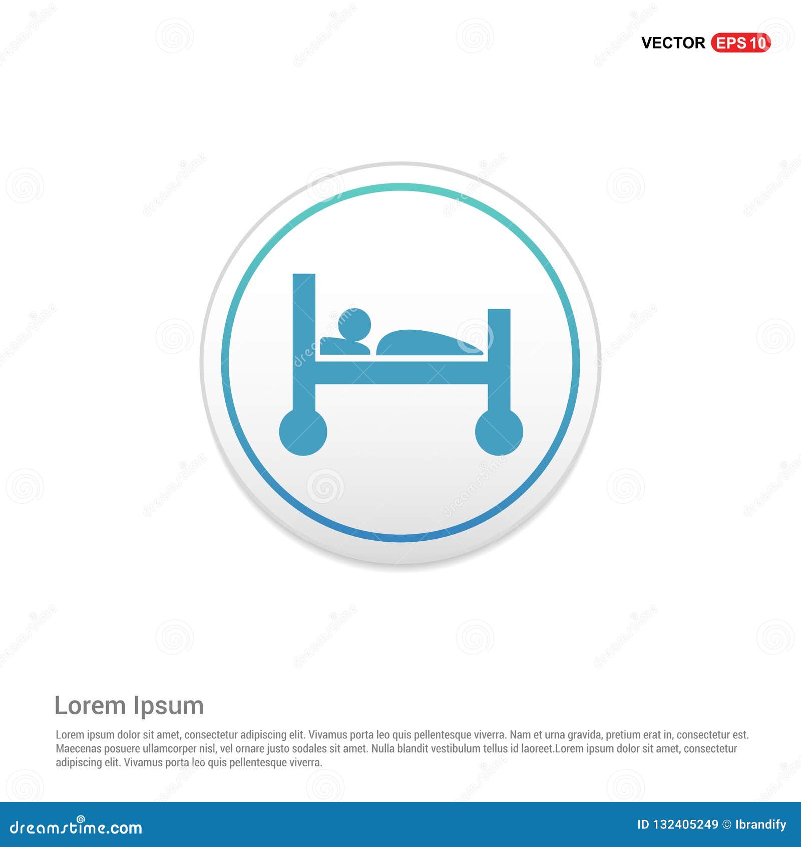 Patient, Icon - White Circle Button Stock Vector - Illustration of ...