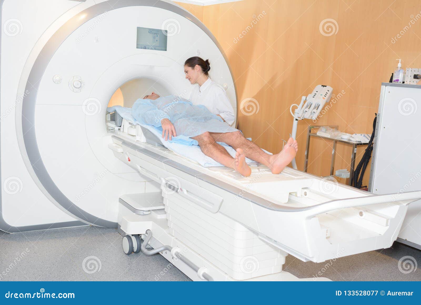 Patient inside an MRI stock image. Image of emission - 133528077