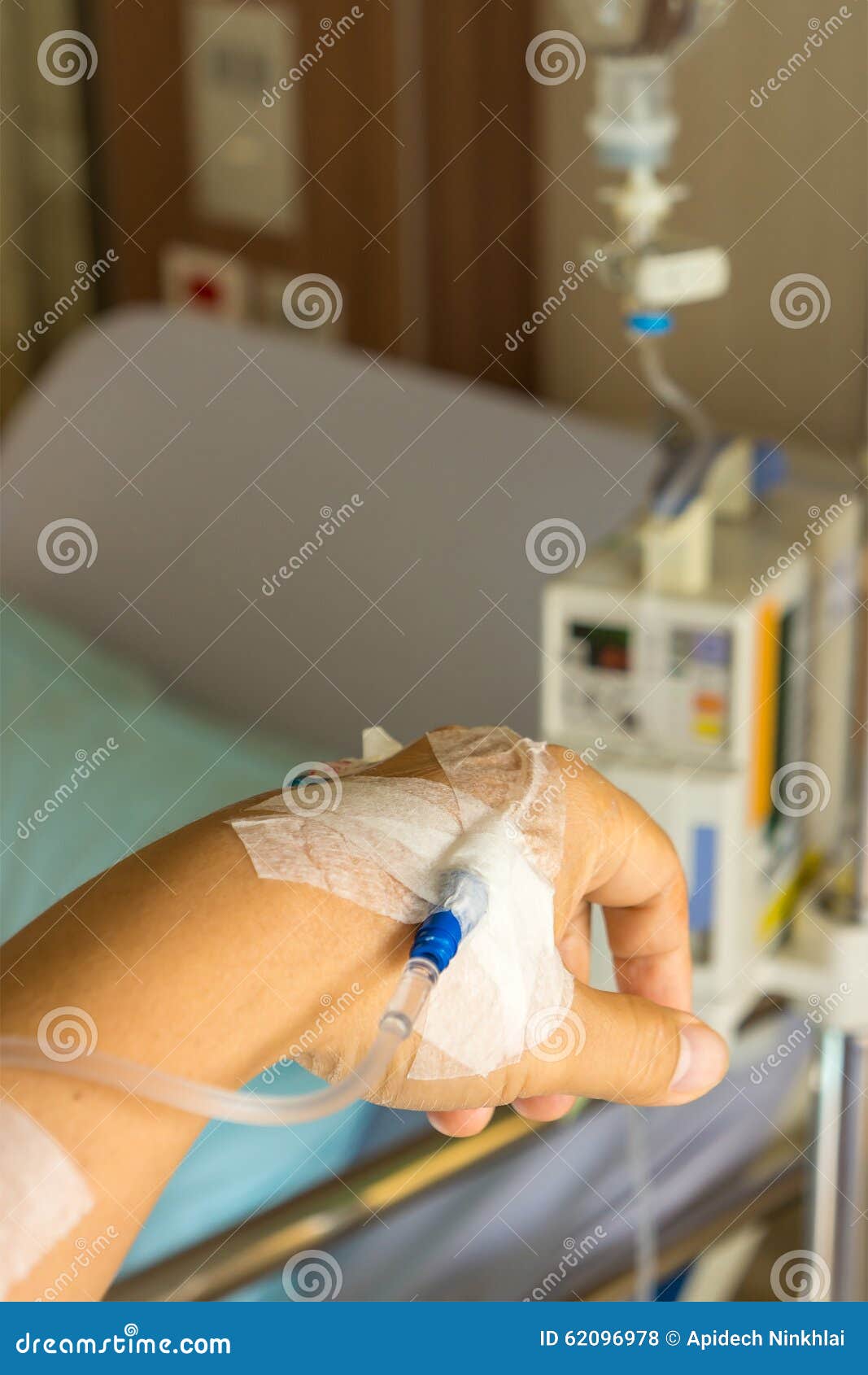 Patient with an Intravenous Line Stock Photo - Image of palm, fluids ...