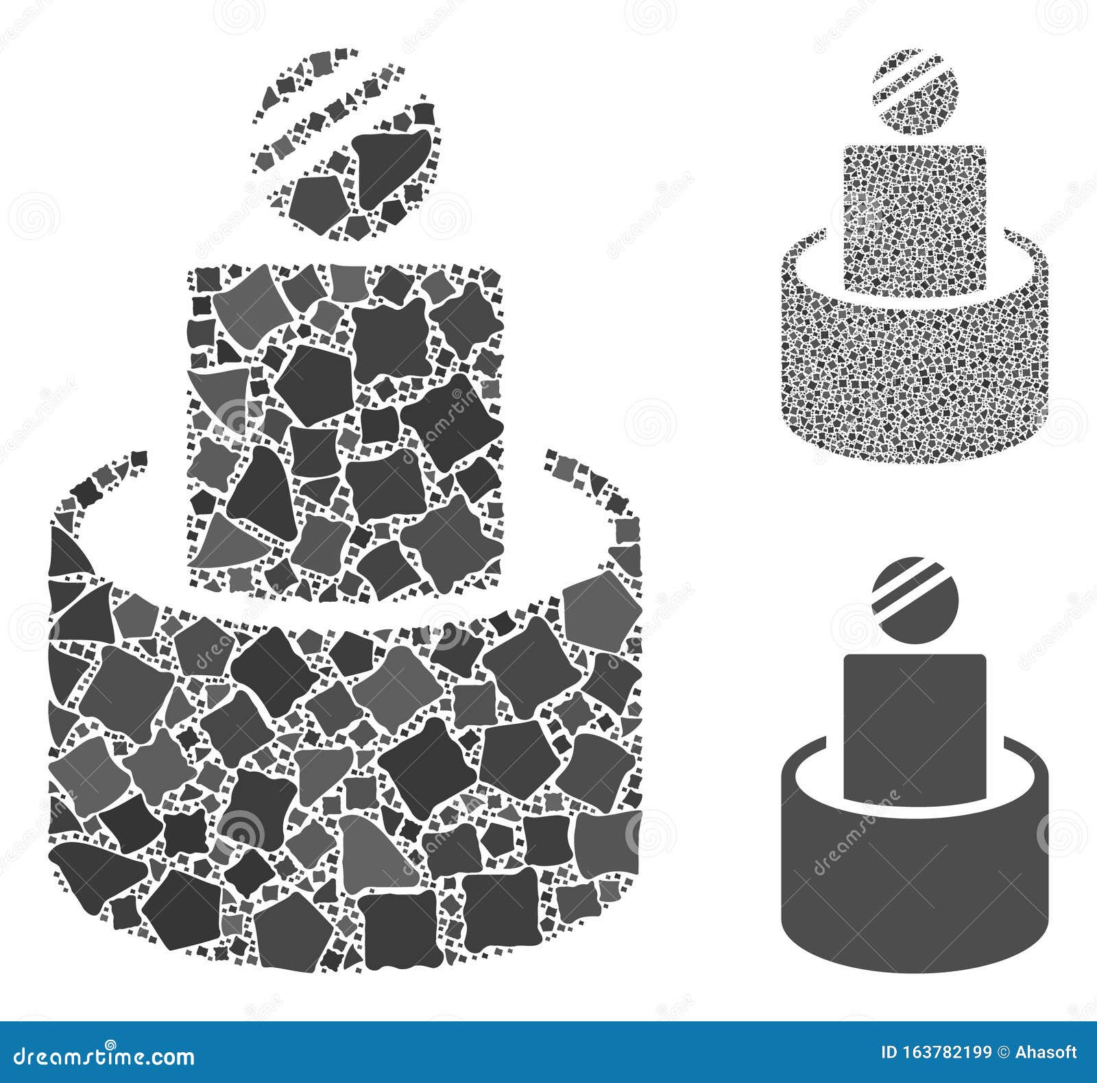 Patient Isolation Composition Icon of Bumpy Elements Stock Illustration ...