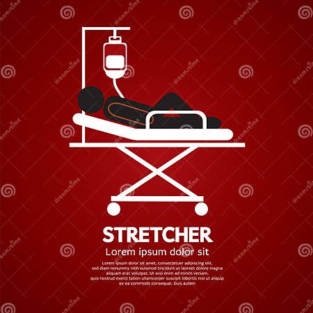Patient Lay Down on Stretcher. Stock Vector - Illustration of medical ...