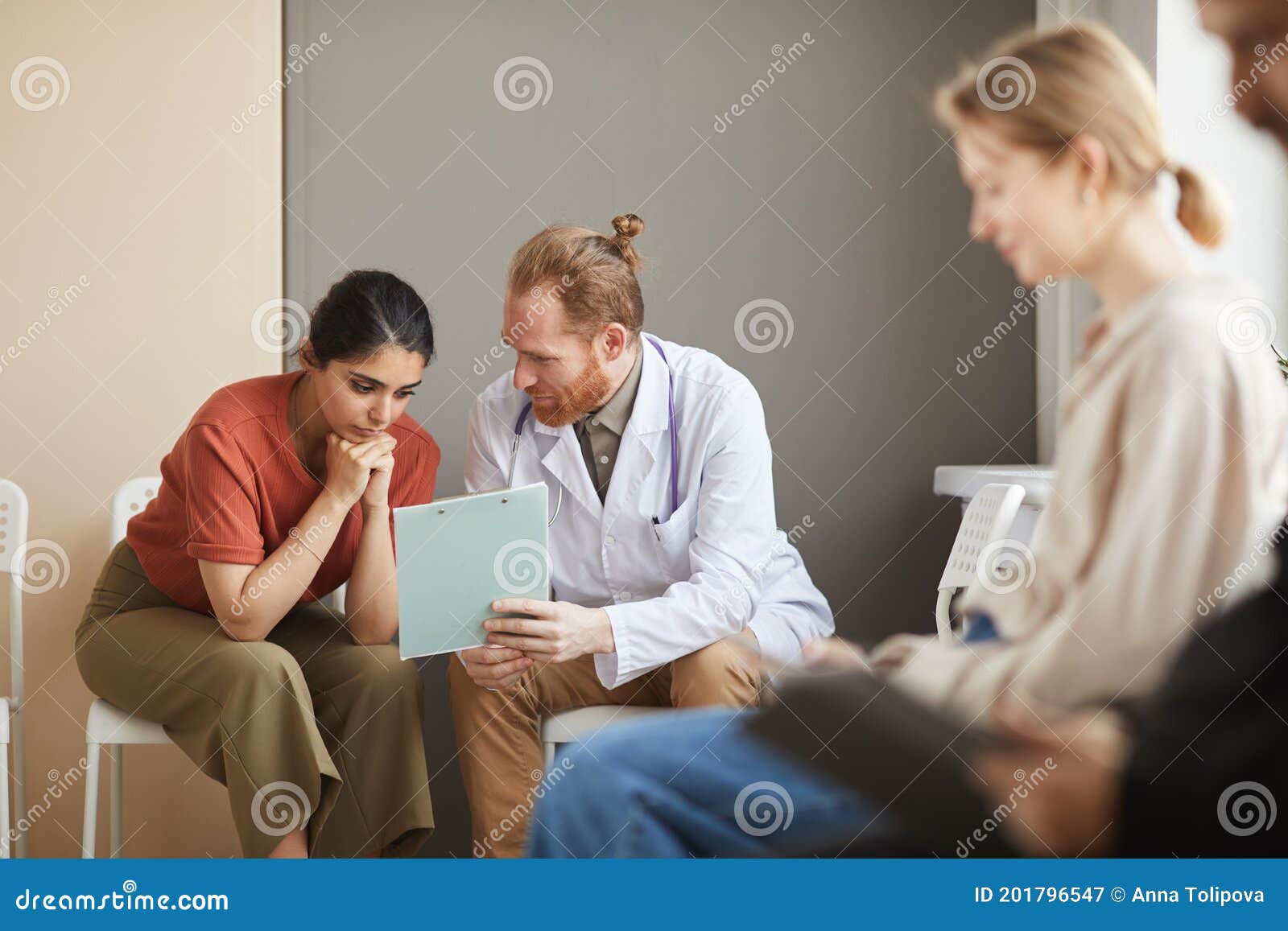 Patient Learning about the Disease Stock Image - Image of clinic ...