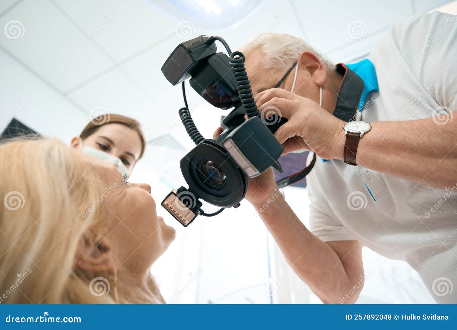 Patient Looking at Camera with Smile after Bleaching Stock Photo ...