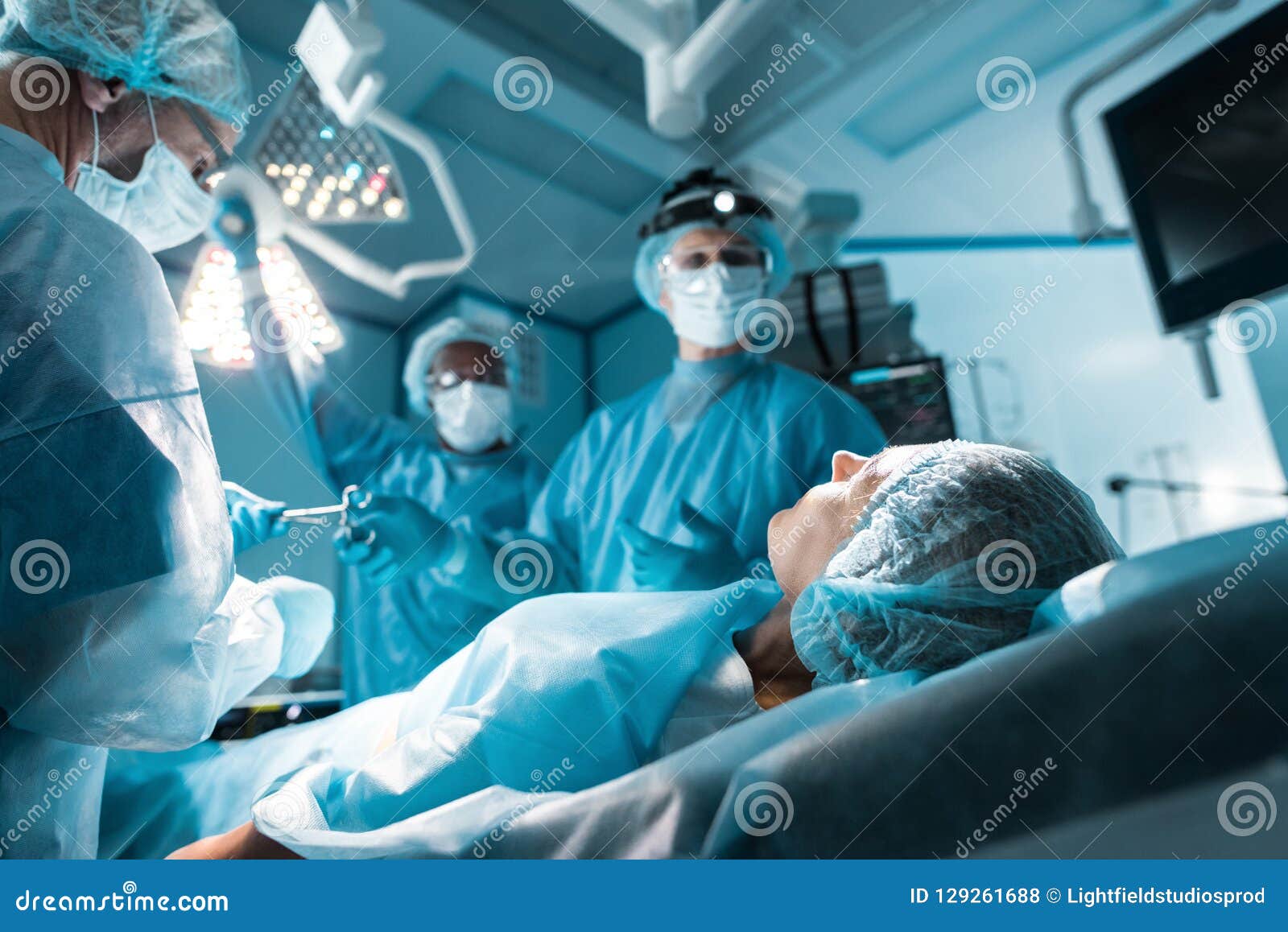 Patient Lying on Operating Table Stock Photo - Image of senior, adults ...