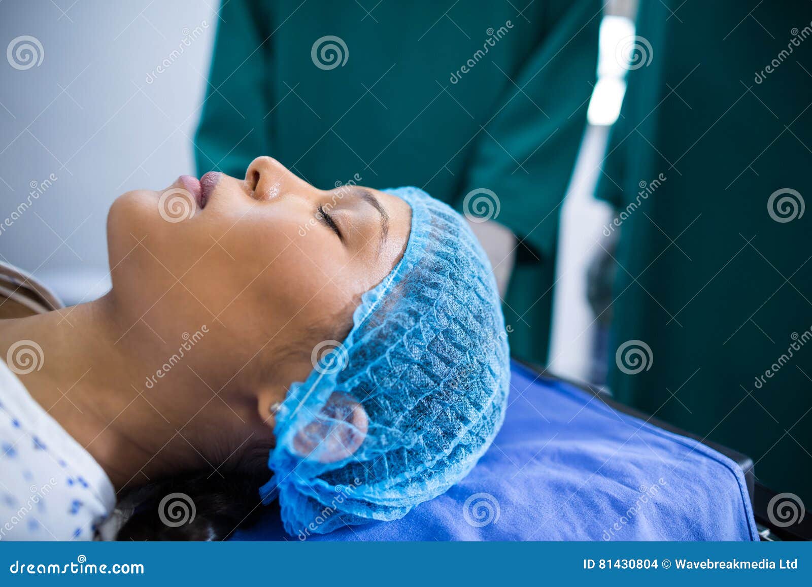 Patient Lying on Operation Bed Stock Photo - Image of occupation ...