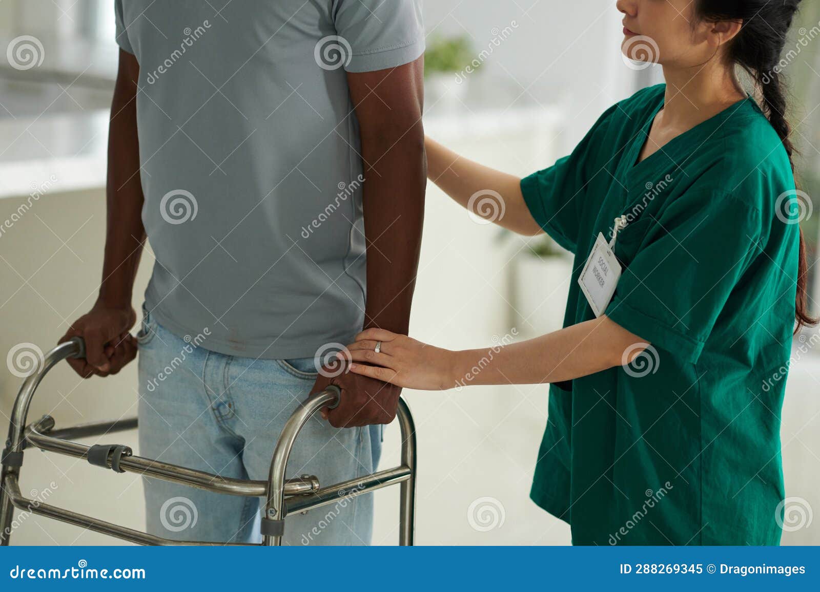 Patient Making Steps with Walkers Stock Image - Image of beh3althy ...