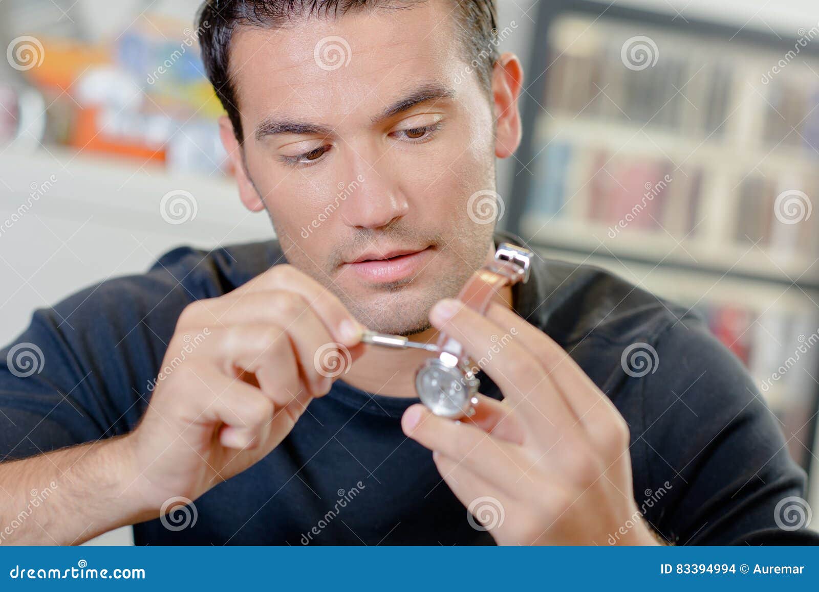 Patient Man Repairing Watch Stock Photo - Image of pricey, jewelry ...