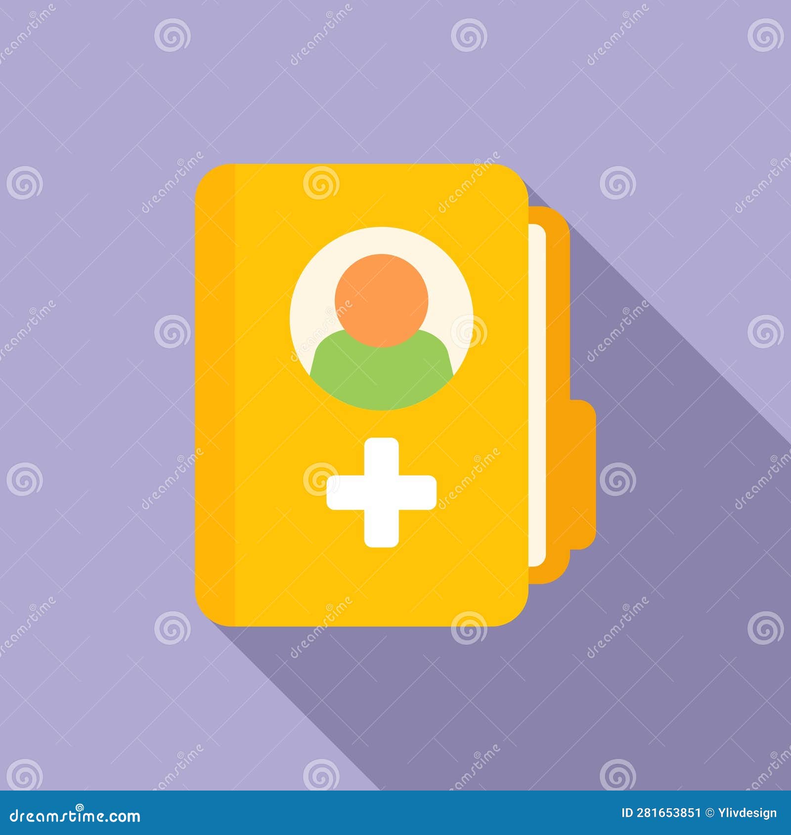Patient Medical Folder Icon Flat Vector. Record Chart Stock Vector ...