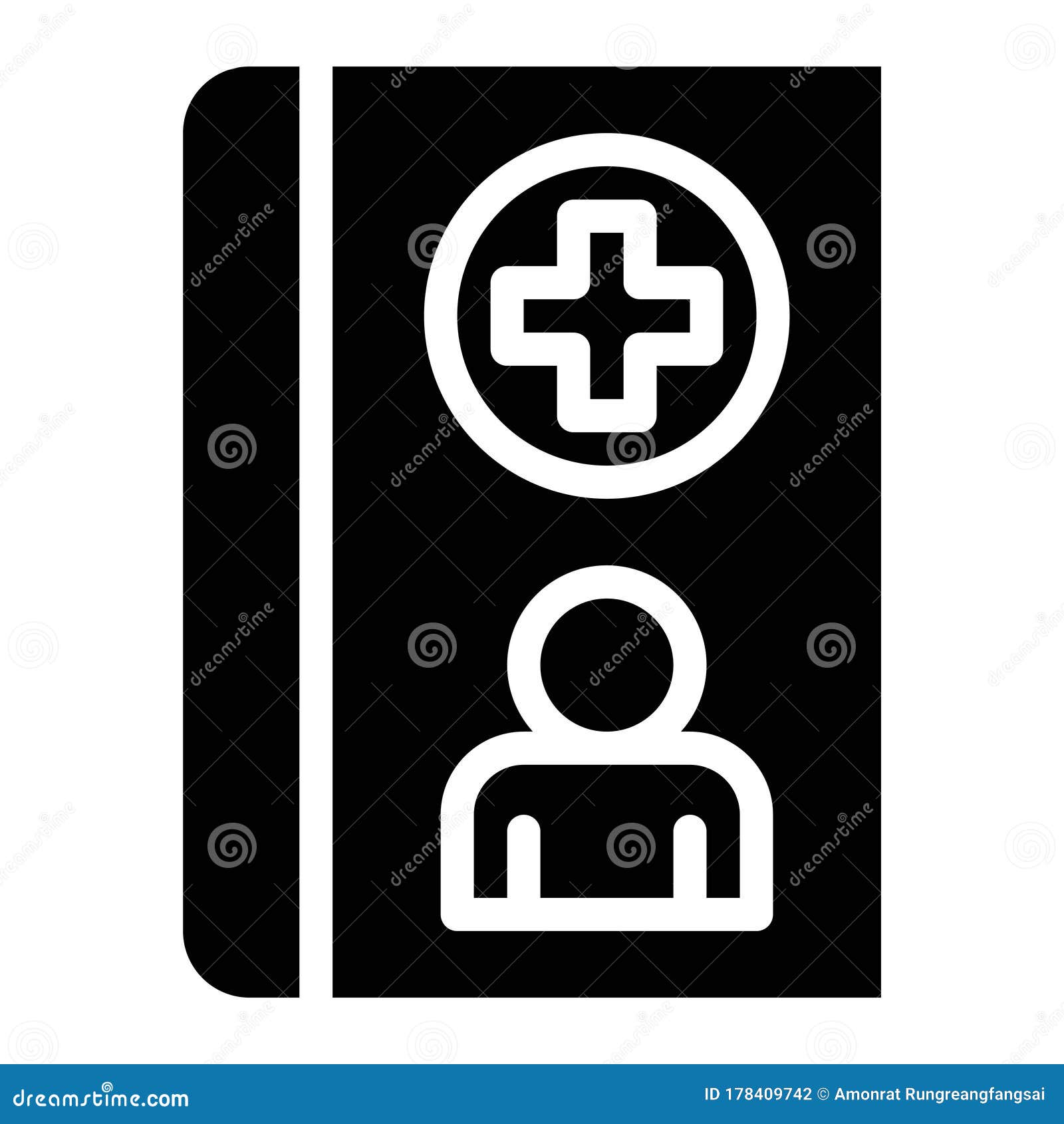 Patient Medical Record Vector Illustration, Solid Style Icon Stock ...