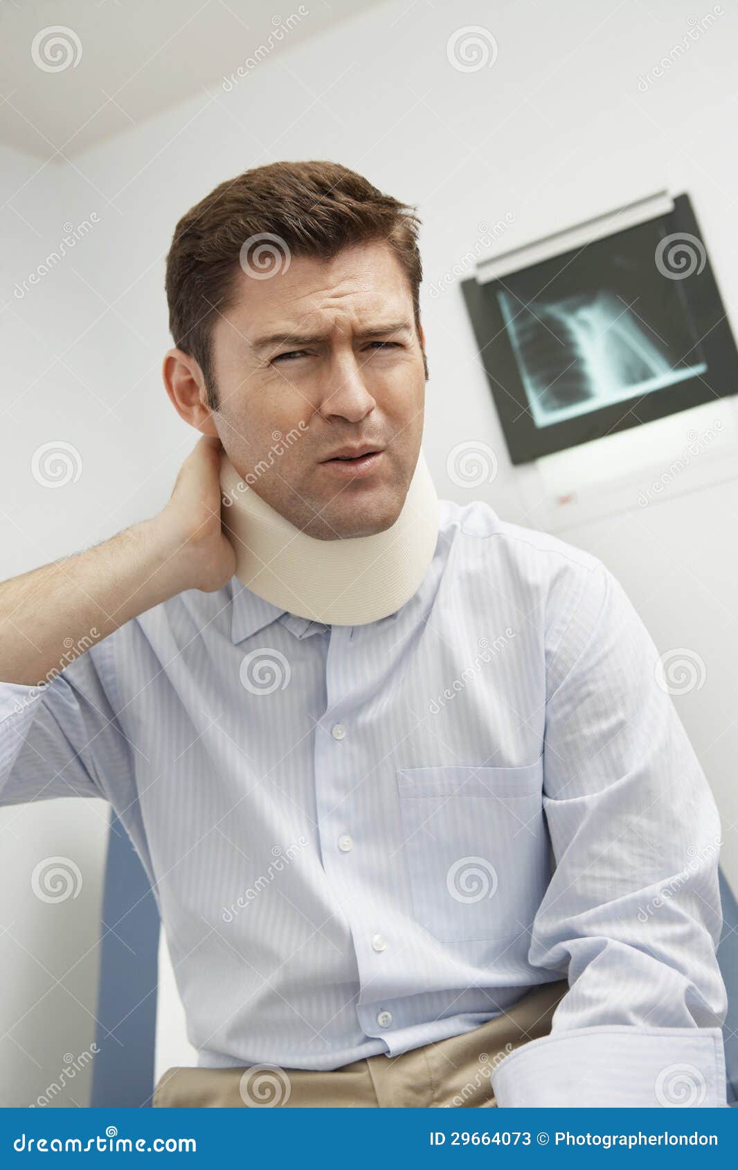 Patient in Neck Brace stock image. Image of ache, hurt - 29664073