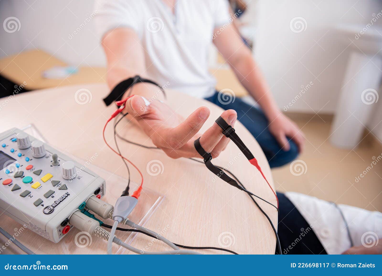 Patient Nerves Testing Using Electromyography at Medical Center Stock ...