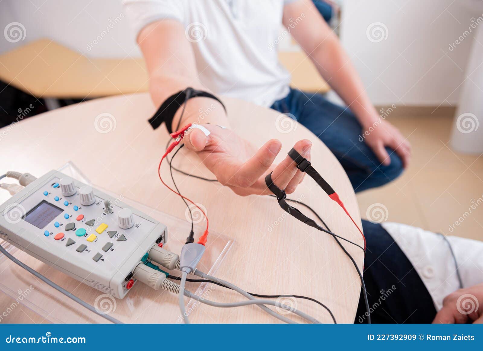Patient Nerves Testing Using Electromyography at Medical Center Stock ...