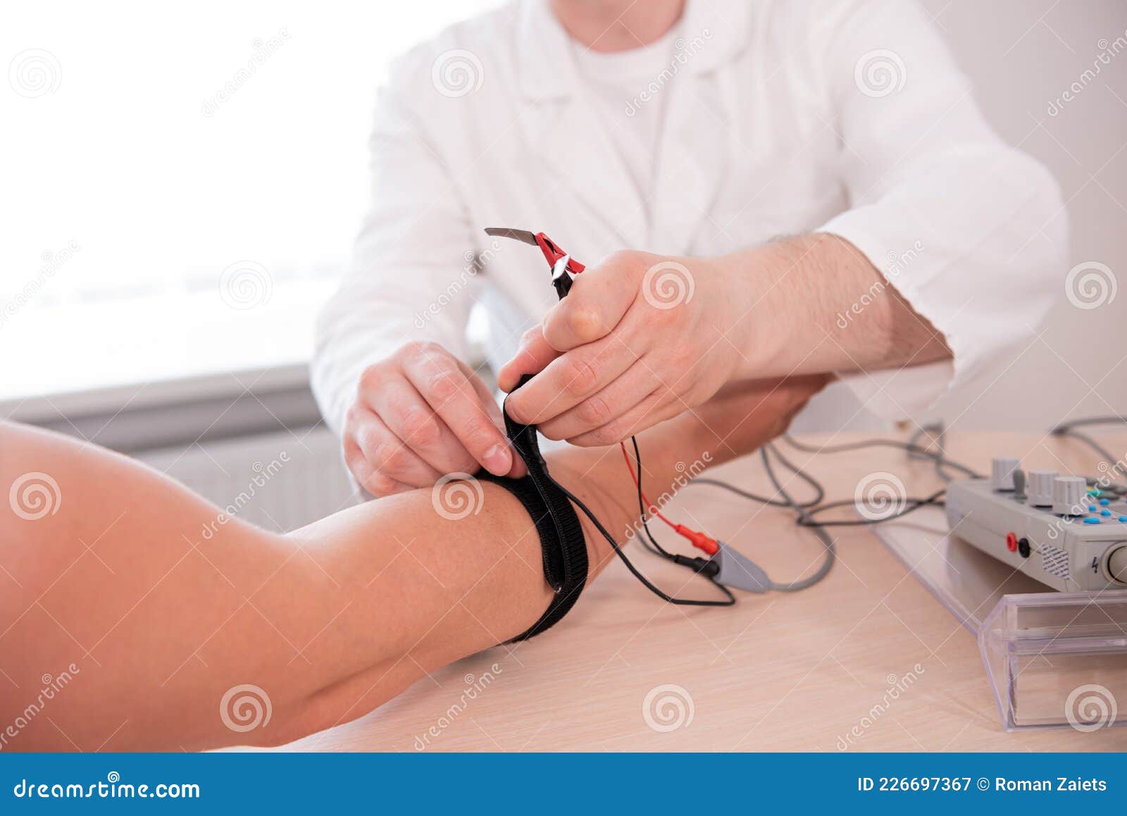 Patient Nerves Testing Using Electromyography at Medical Center Stock ...