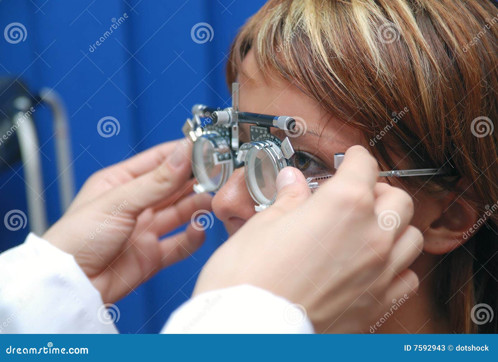 Patient at oculist stock image. Image of look, galsses - 7592943