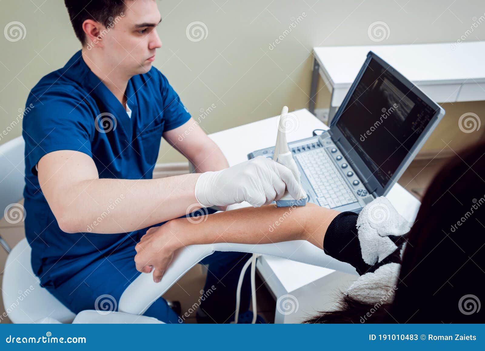Patient With Orthopedist Doctor In His Office Stock Image Image Of