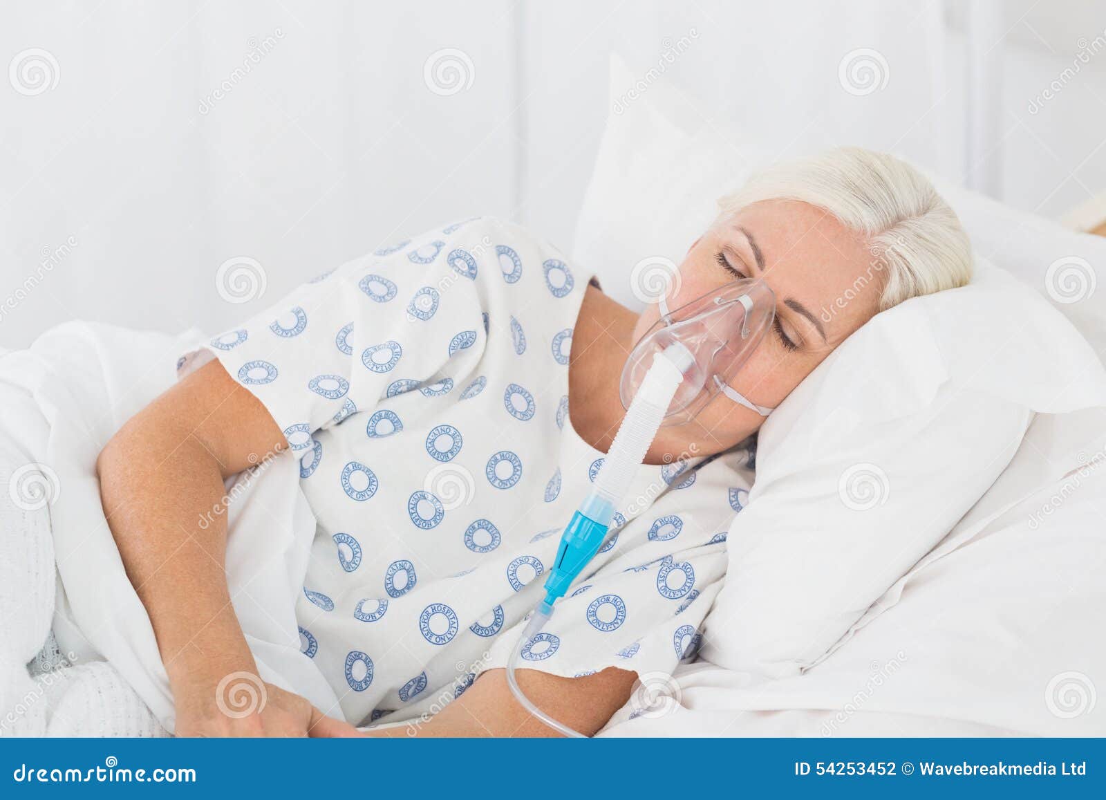 A Patient with an Oxygen Mask Stock Photo - Image of reanimation ...