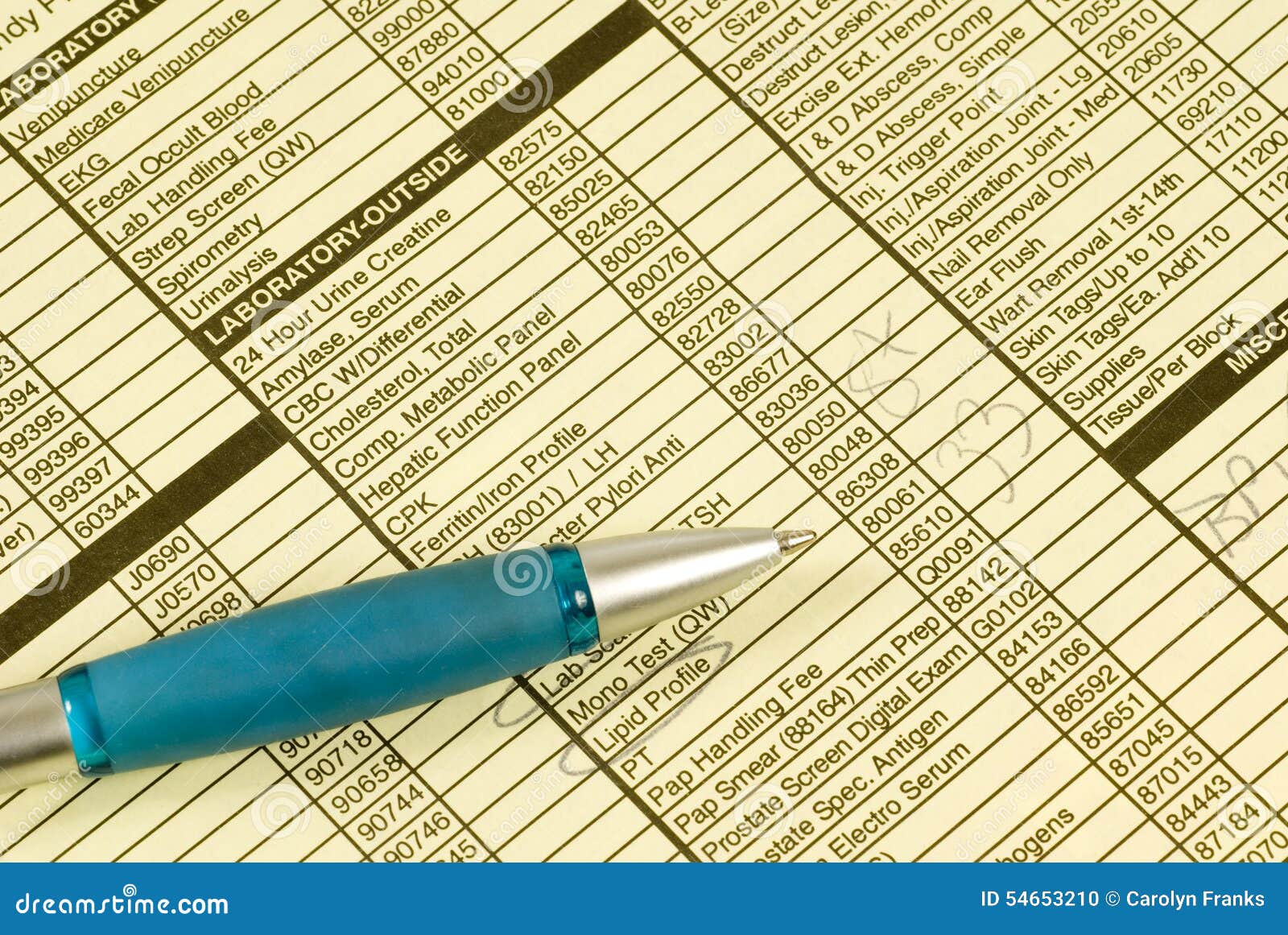 Patient Paperwork with Pen stock photo. Image of medical - 54653210