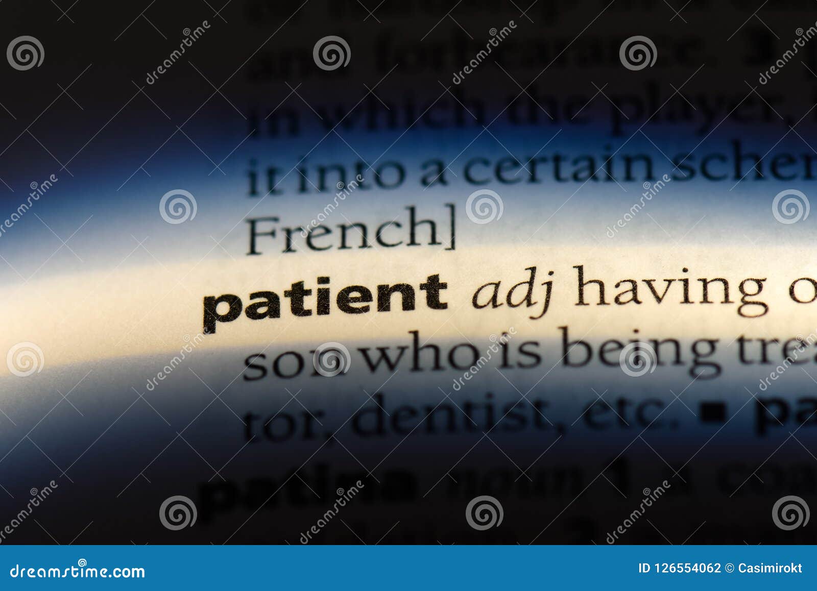 Patient stock photo. Image of page, english, word, paper - 126554062