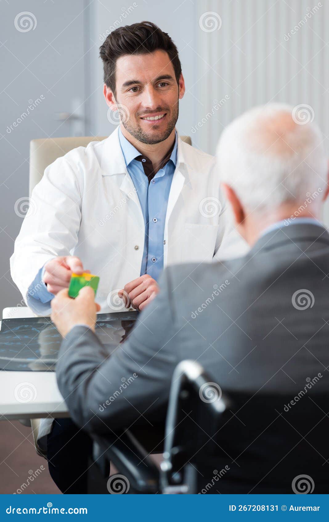 Patient Paying Doctor by Card Stock Image - Image of croak, chip: 267208131