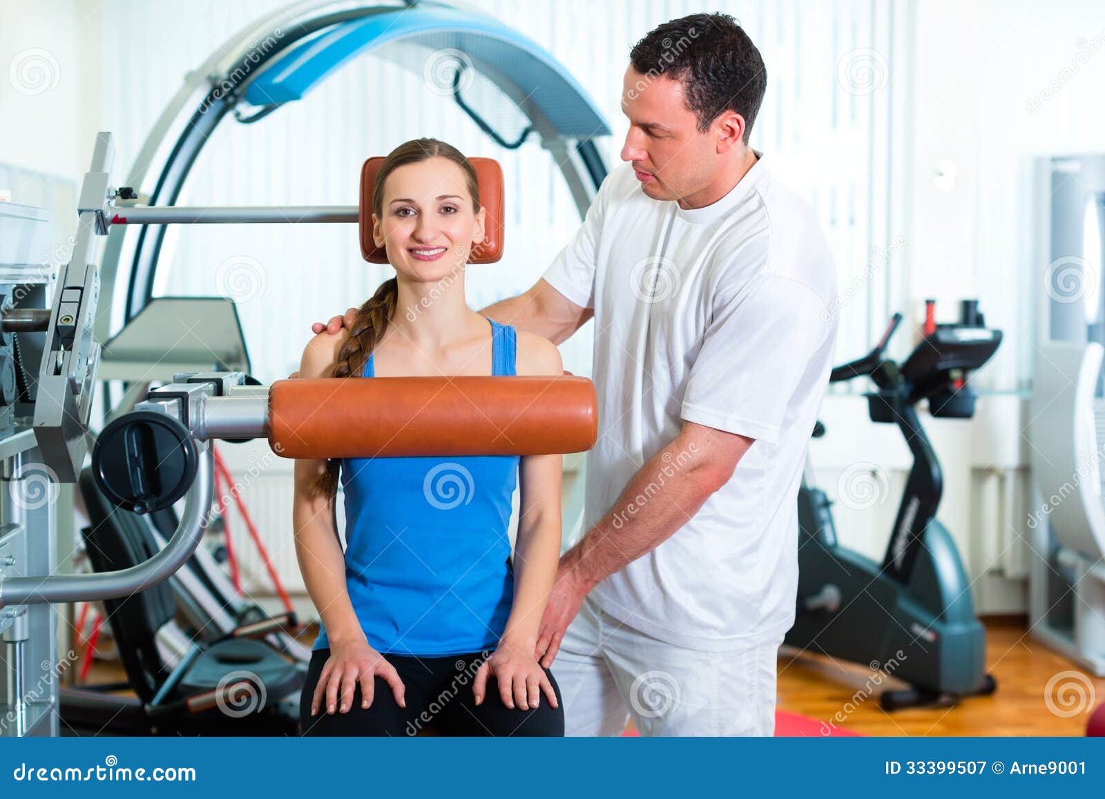 Patient at the Physiotherapy Doing Physical Therapy Stock Image - Image ...