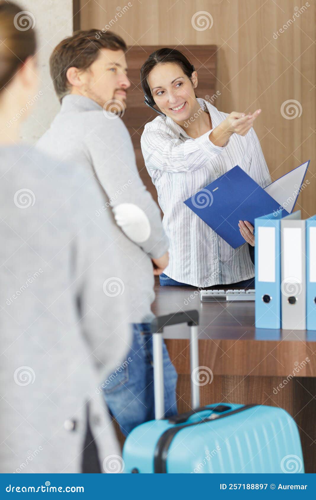 Patient at Reception in Hospital with Nurse Stock Image - Image of ...