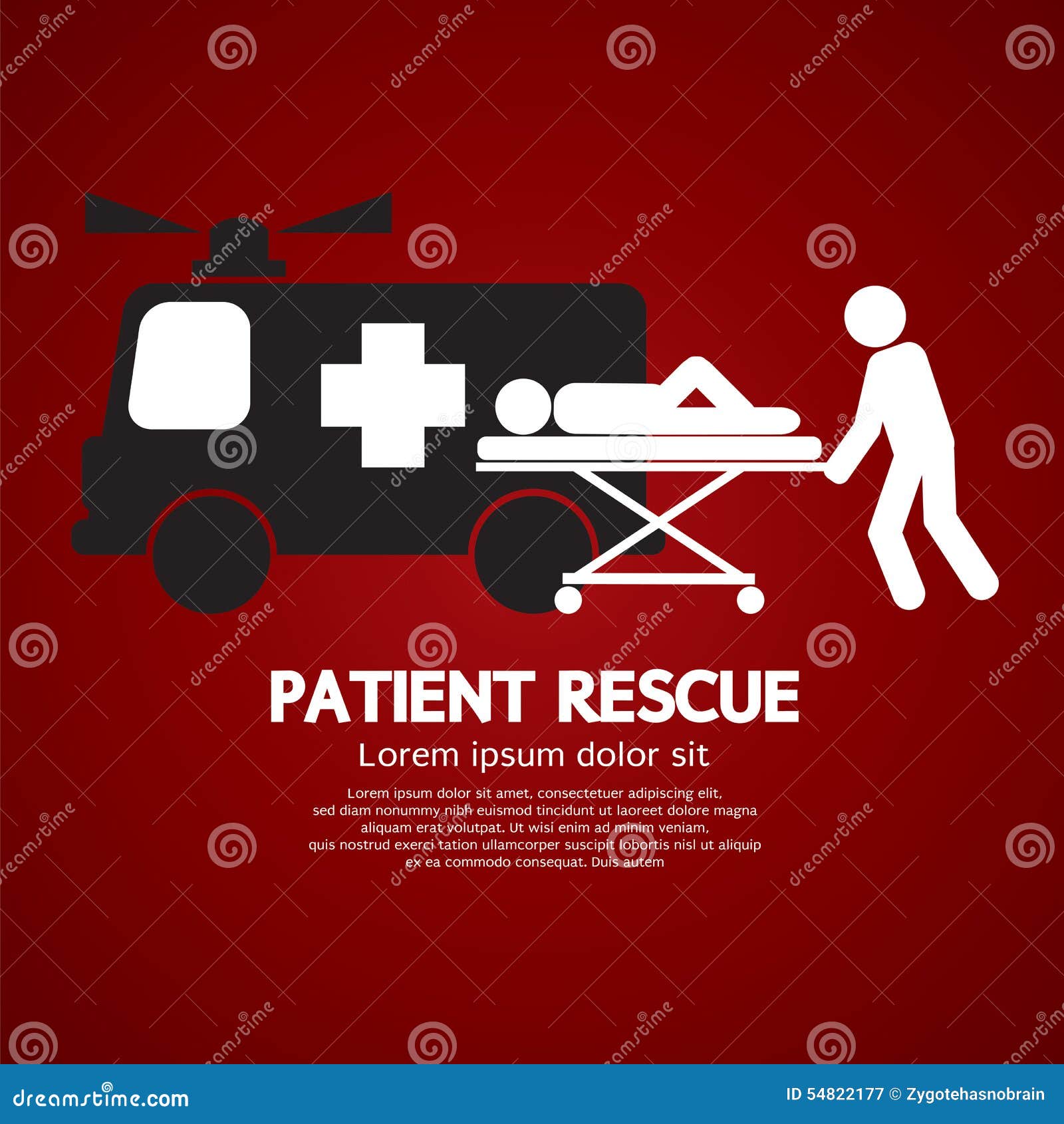 Patient Rescue Symbol stock vector. Illustration of team - 54822177