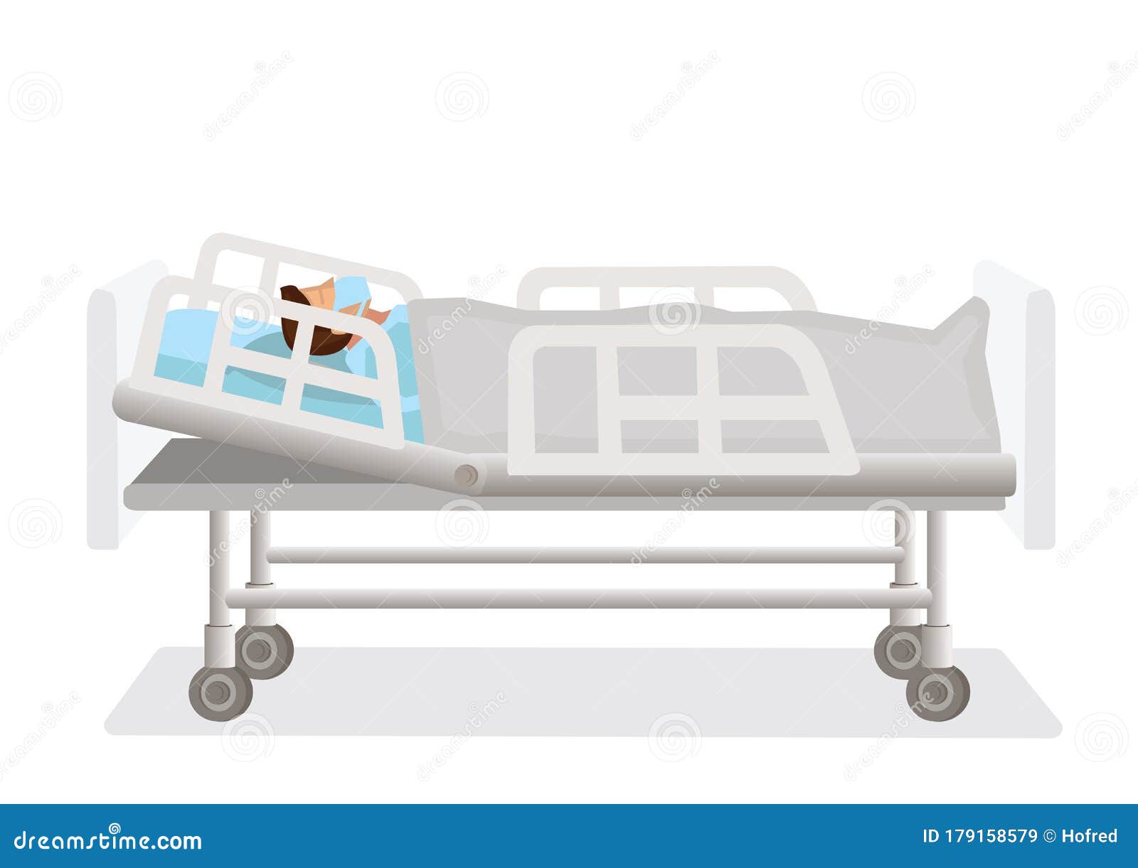 Patient Resting on the Hospital Ward Stock Vector - Illustration of ...
