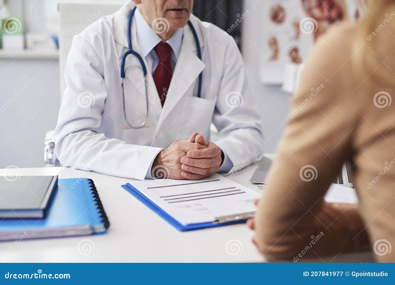 Patient at a Routine Visit at His Doctor Stock Image - Image of ...