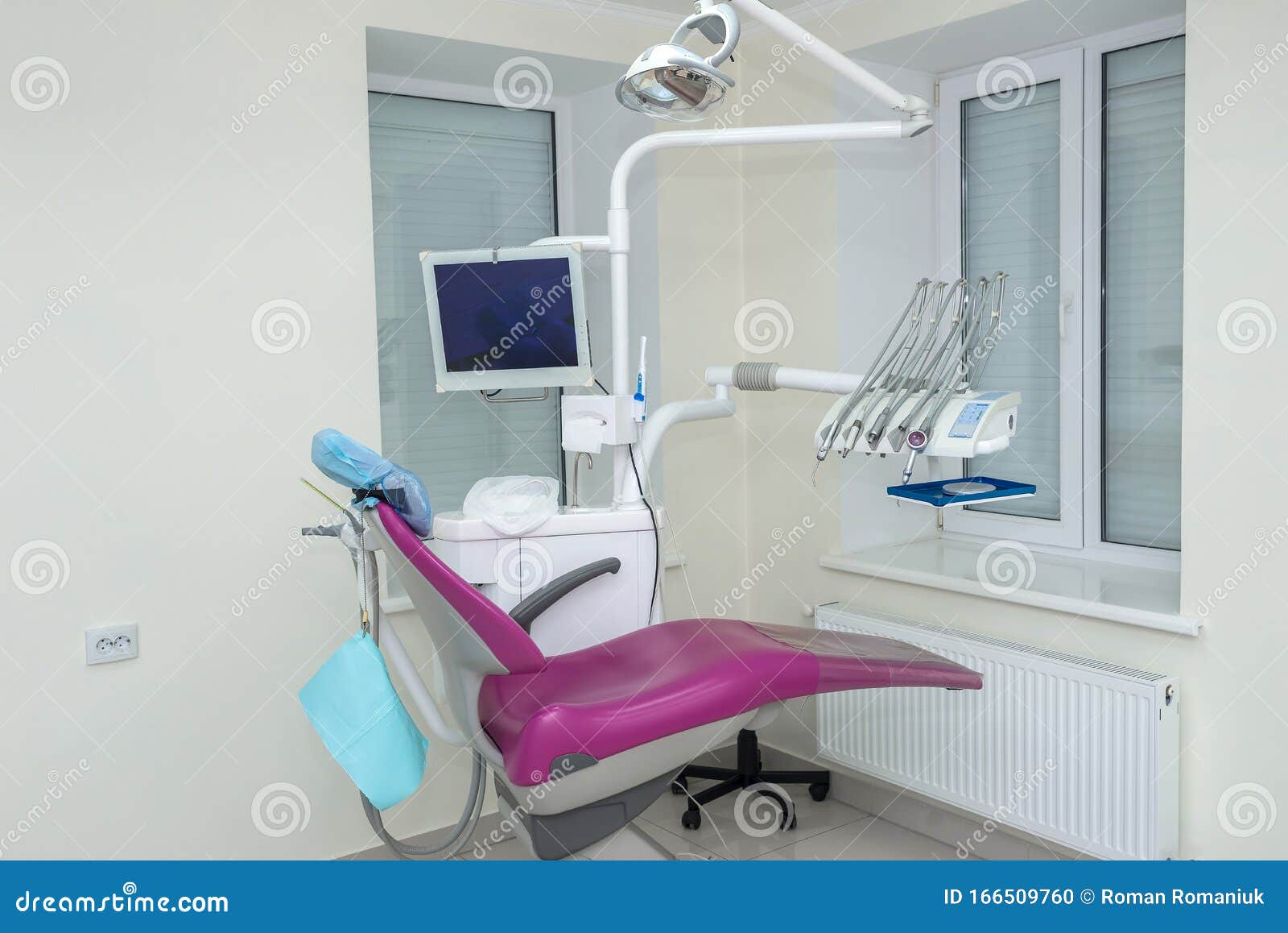 Patient`s Chair in Dentistry with Tools and Equipment Stock Photo ...