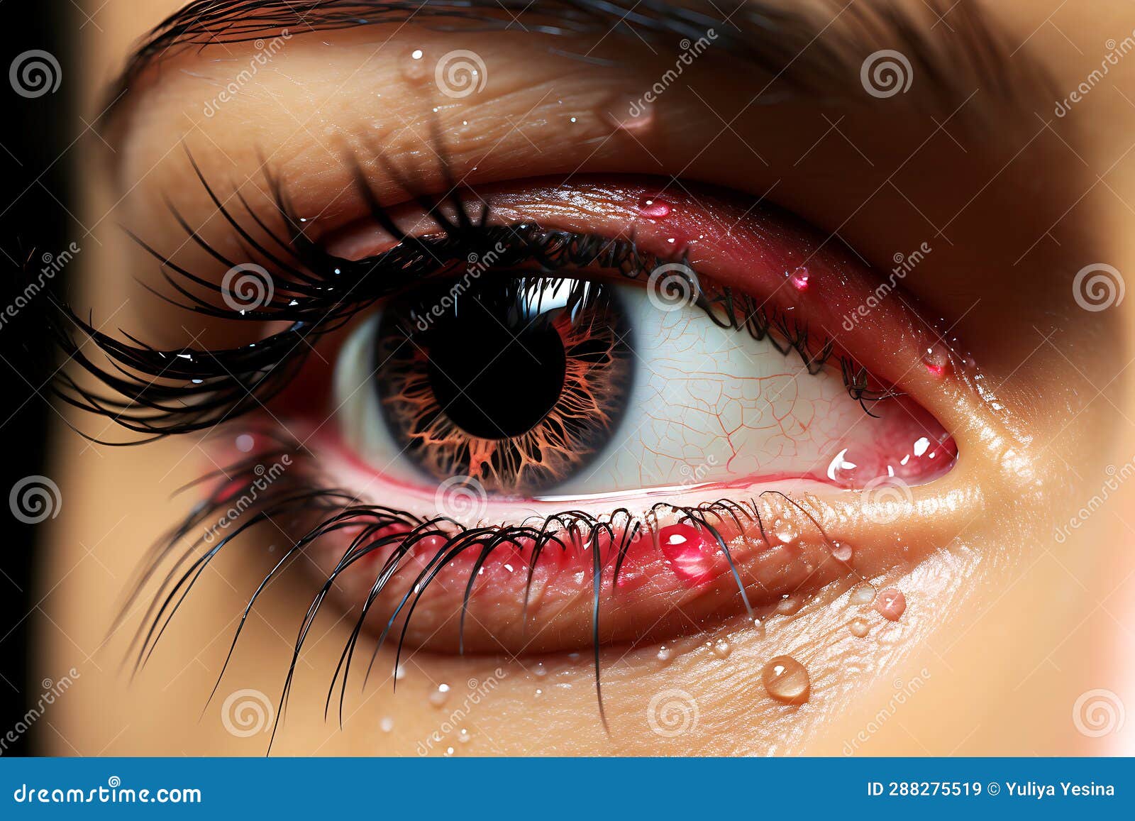 The Patient S Eye is Illuminated with a Red Laser. Treatment of Eye ...