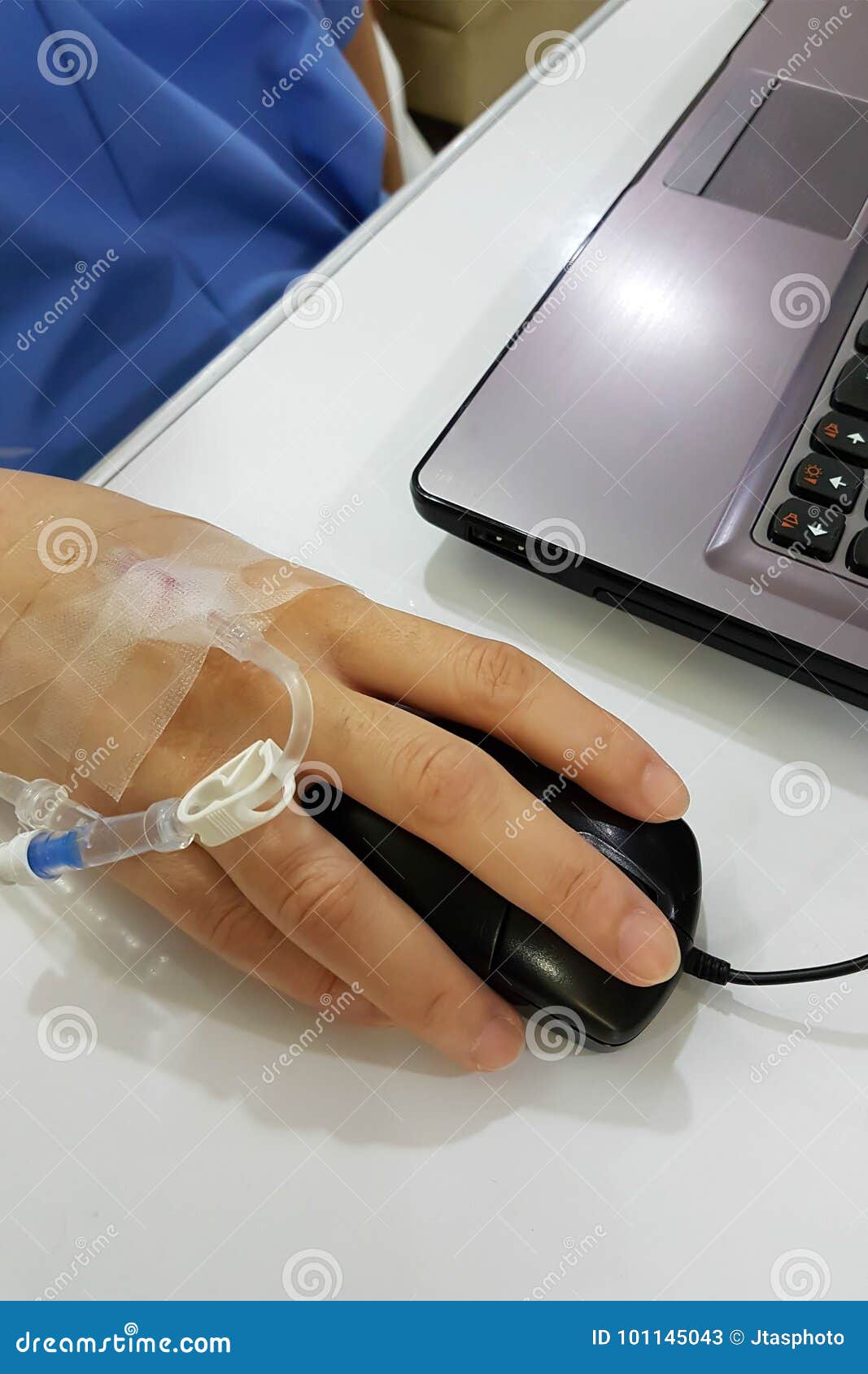 Patient Using Mouse for Working. Stock Image - Image of drug, illness ...