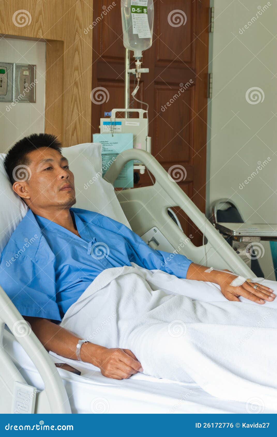 A Patient with Saline Intravenous (iv) Stock Photo - Image of clinical ...