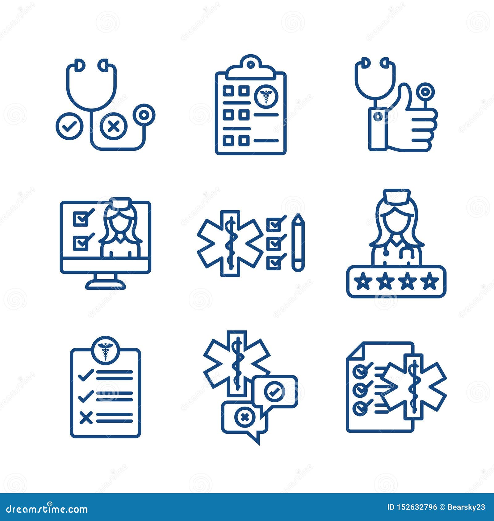 Patient Satisfaction Icon Set & Web Header Banner Vector Illustration ...
