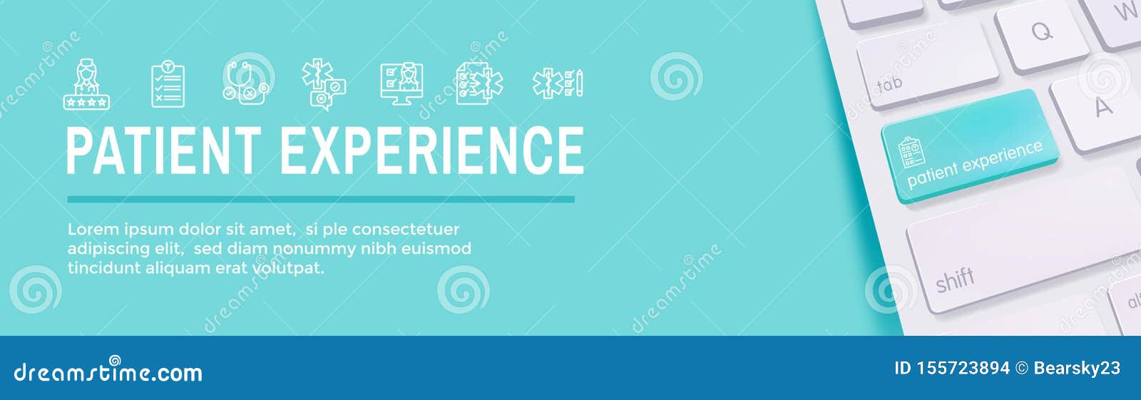 Patient Satisfaction Icon Set & Web Header Banner Stock Vector ...